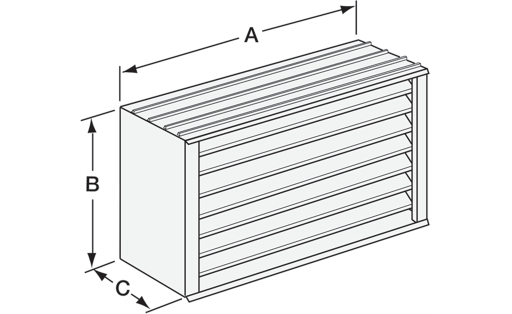 Extruded Aluminum Brick Vent, 8 In Sq, Product # BVE808 | Greenheck